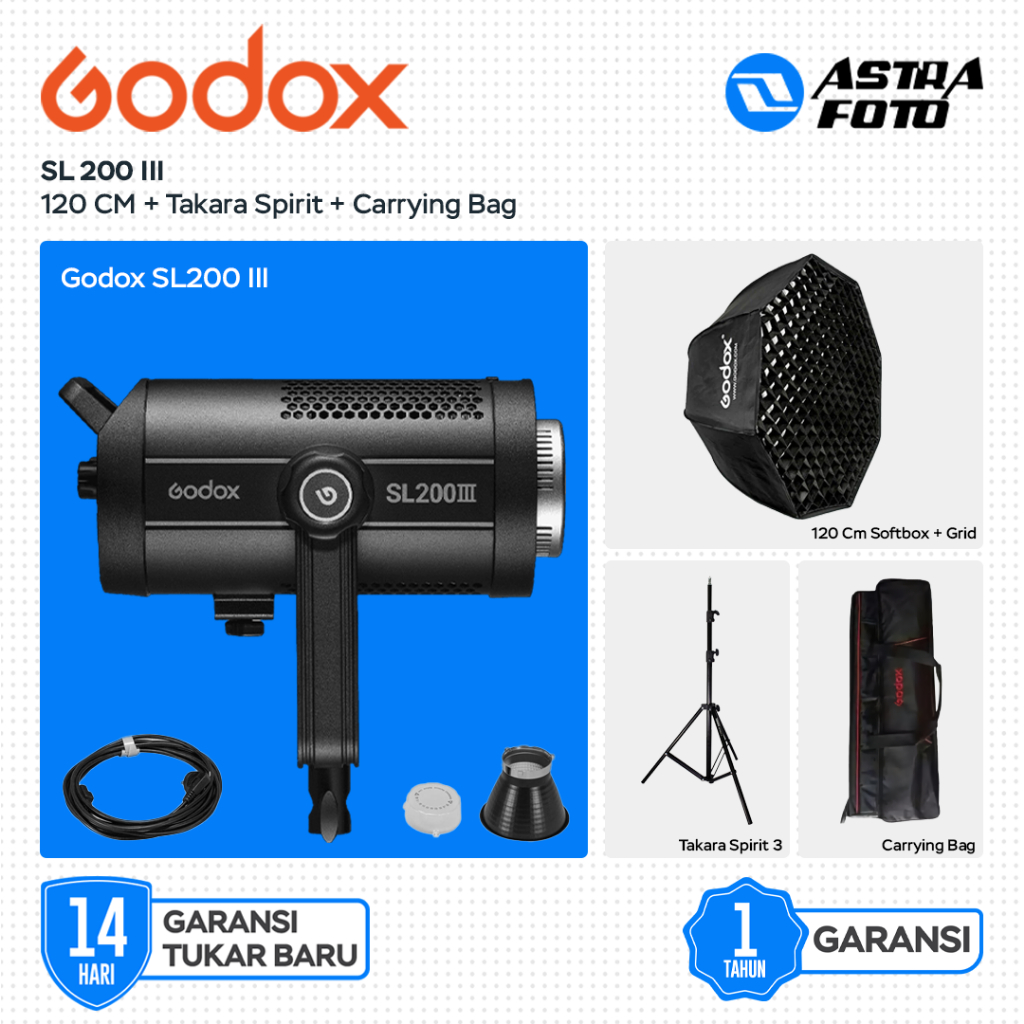 Jual PAKET LED GODOX SL200 III / SL200III + Softbox Octagonal ...