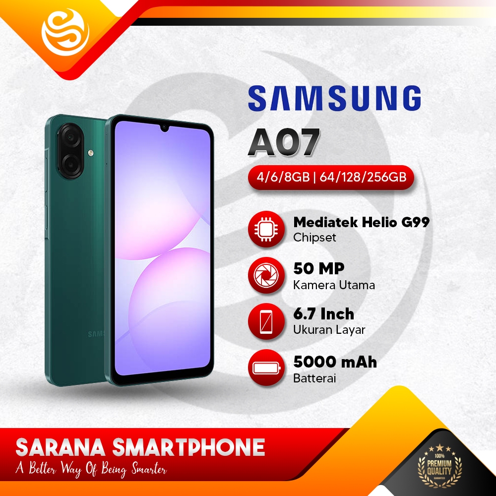 Jual Samsung Galaxy A07 (4+4/64GB| 4/128 6/128 8/256) Garansi Resmi ...