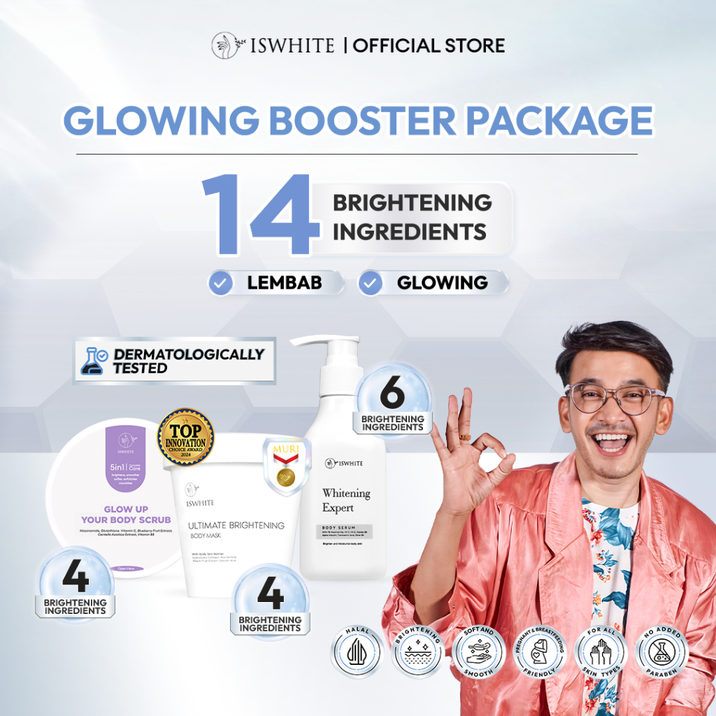 Jual ISWHITE x RUBEN ONSU Glowing Booster Package - Paket Perawatan ...