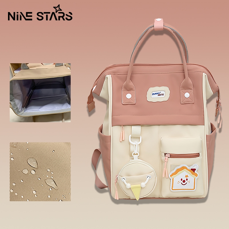 Jual Nine stars Tas Sekolah Korean Tas Ransel Kuliah Wanita Waterproof ...