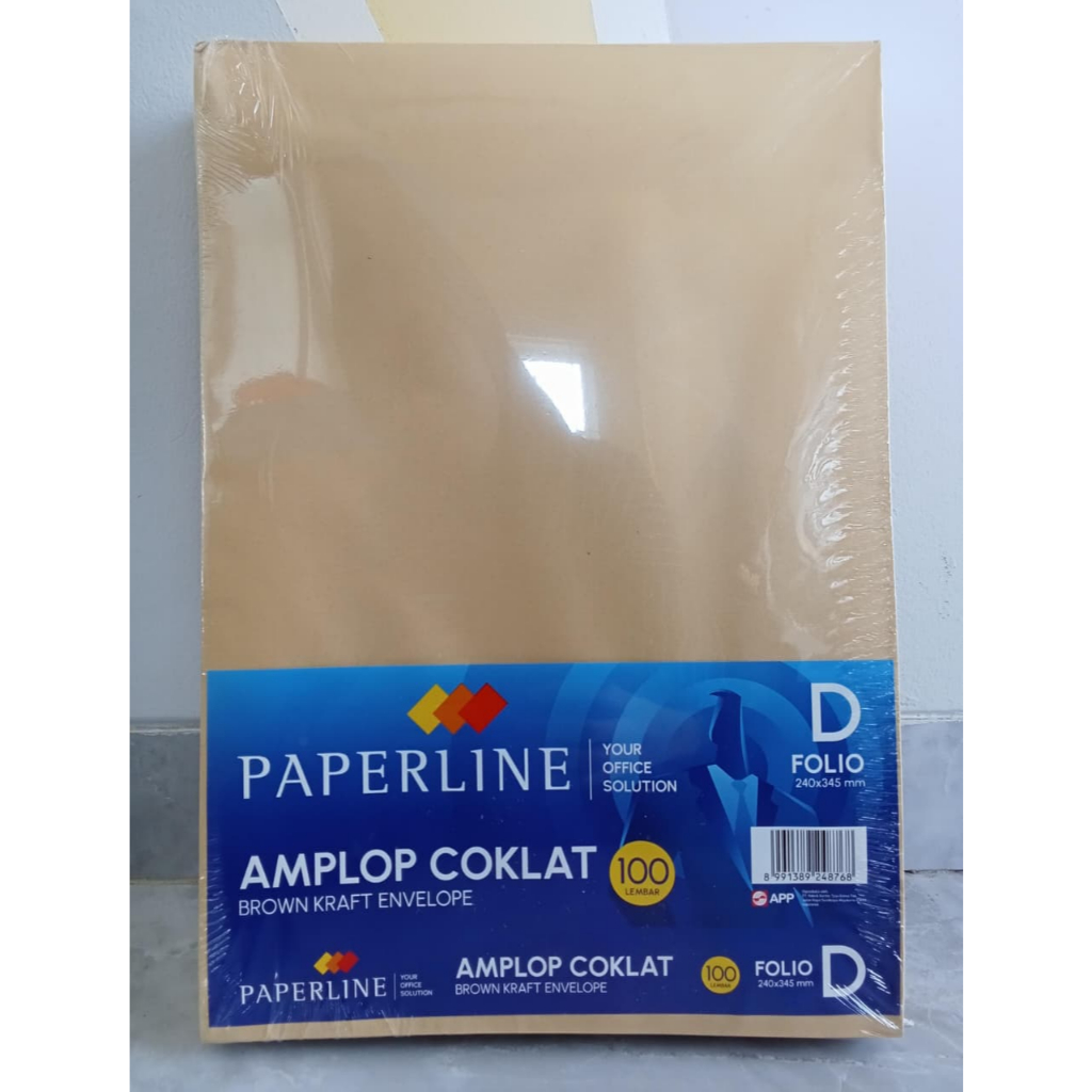 Jual Amplop Coklat Folio Paperline ( 1 Pack Isi 100 Pcs ) | Shopee ...