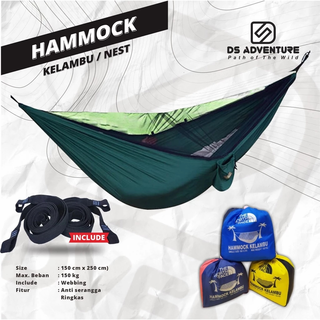 Jual Hammock kelambu / ayunan santai / ayunan anti serangga / hammock ...