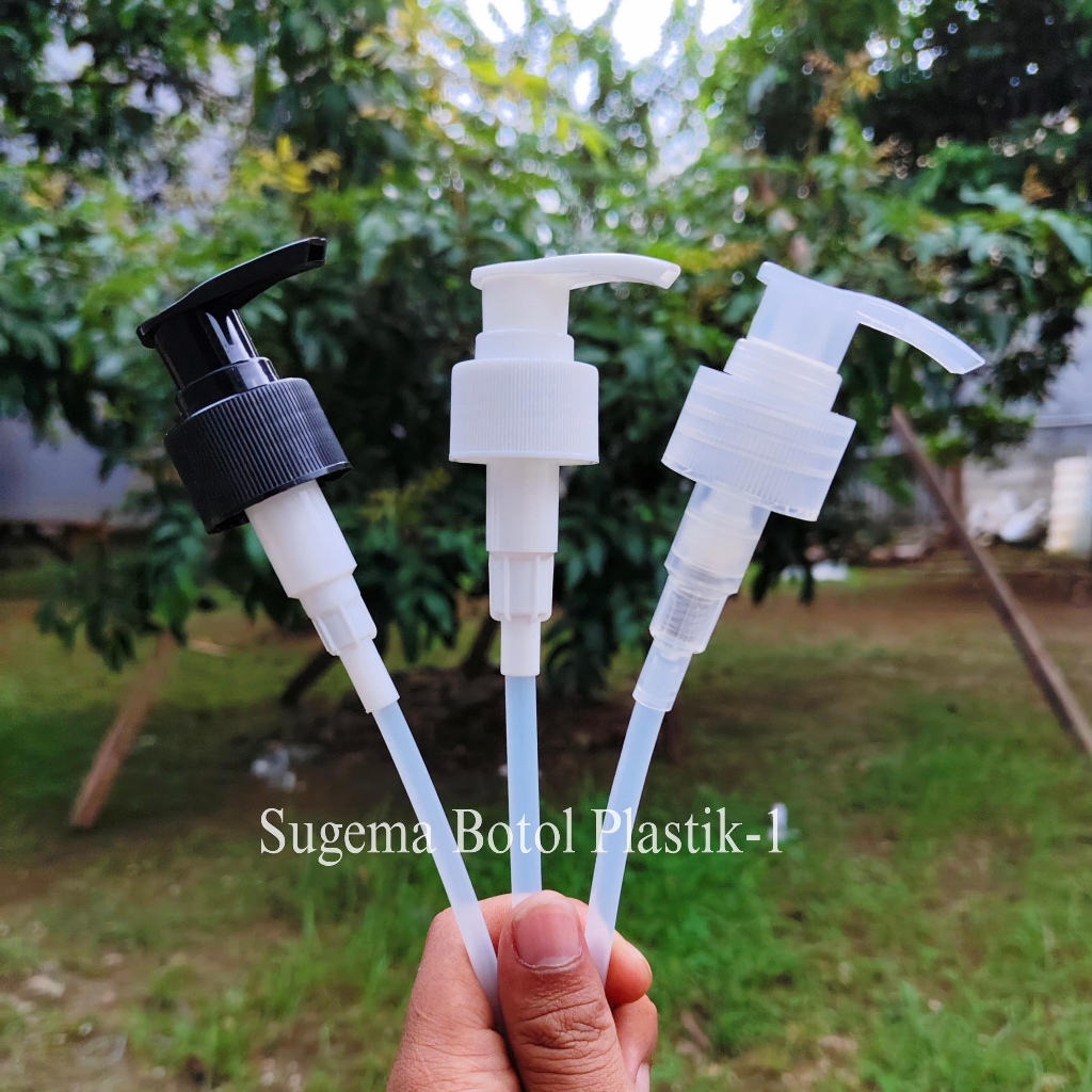 Jual Tutup Botol Pump Neck 28 / Tutup Pump Lotion Neck 28 Hitam Putih ...