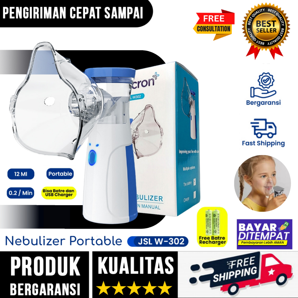 Jual [ ORIGINAL ] Nebulizer Portable Alat Uap Terapi Pernapasan Sesak ...