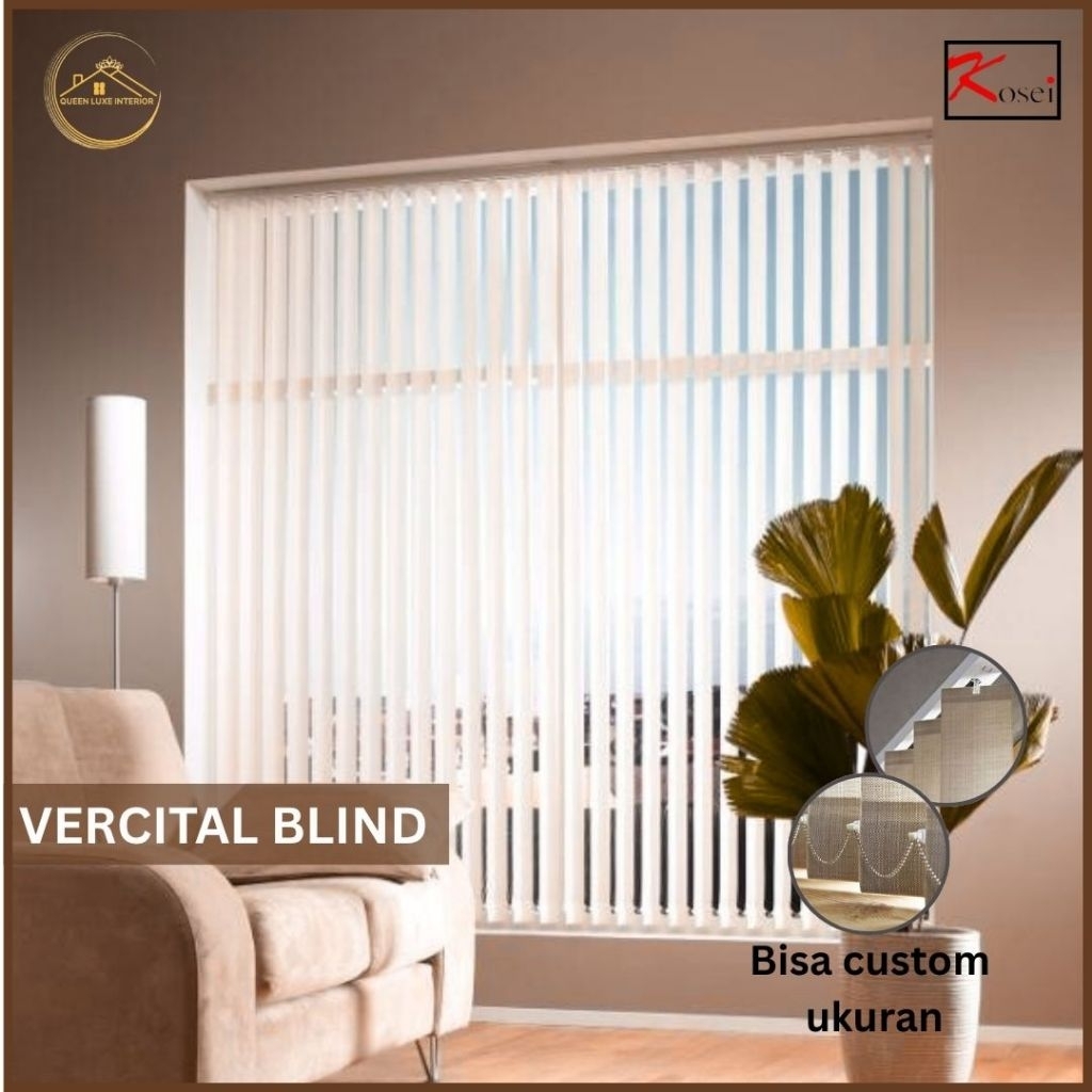 Jual Vertical Blinds Dimout 80% - Tirai Gulung / Tirai Jendela - Gorden Gulung - CUSTOM UKURAN ...
