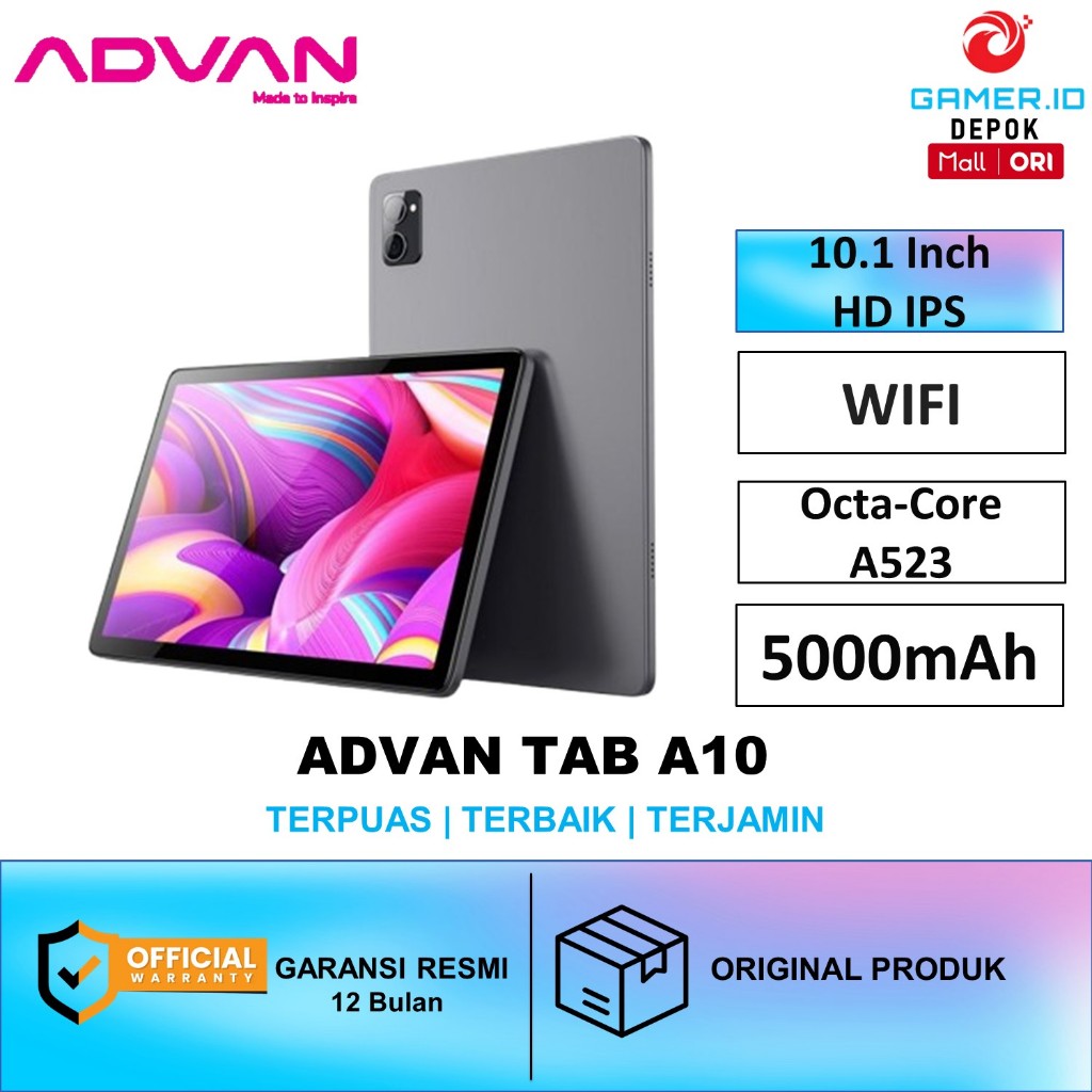Jual ADVAN TAB A10 WIFI 4GB / 64GB GARANSI RESMI | Shopee Indonesia