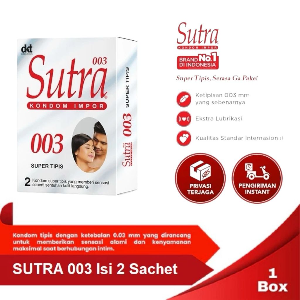 Jual PRIVASI DIJAMIN AMAN Kondom SUTRA 003 Super Tipis Nyaman Kuat ...