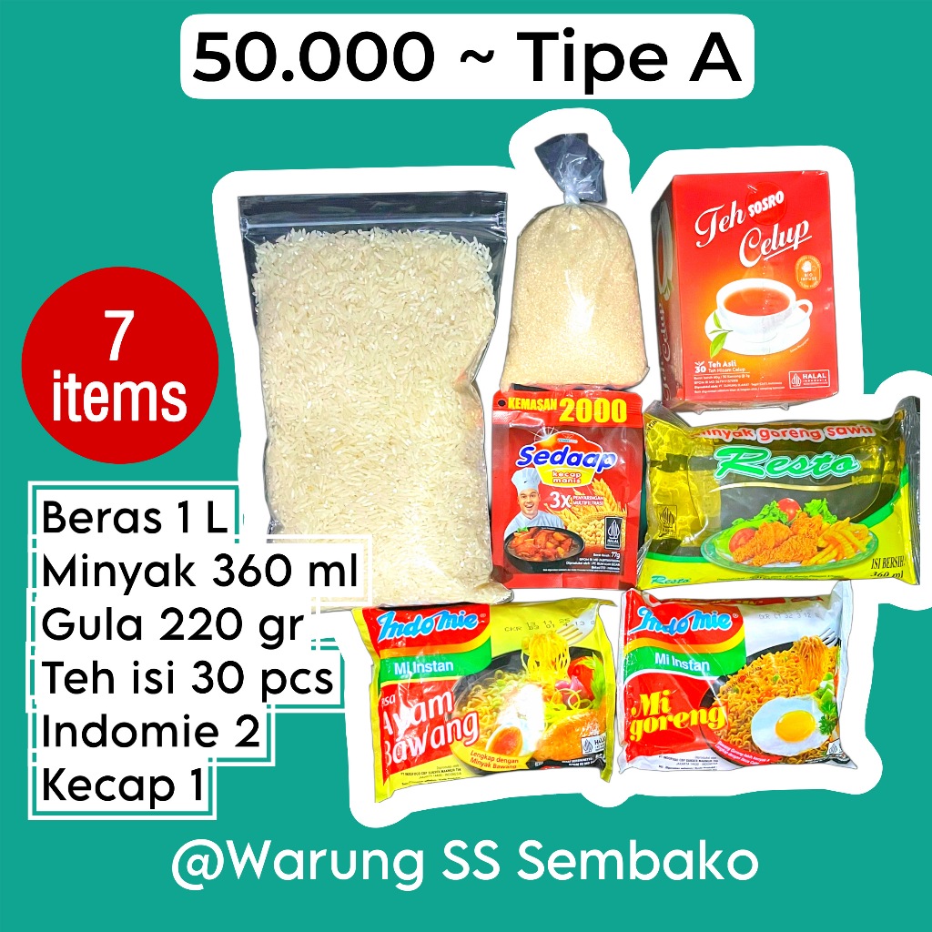 Jual Paket Sembako 50ribu ~ Hampers Kebutuhan Pokok Bingkisan Hadiah ...
