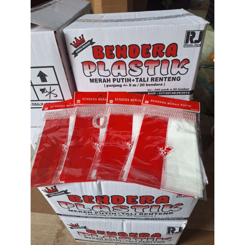 Jual [100gr] T915 | Bendera Tali Merah Putih 1 Pack Isi 20 Lembar ...