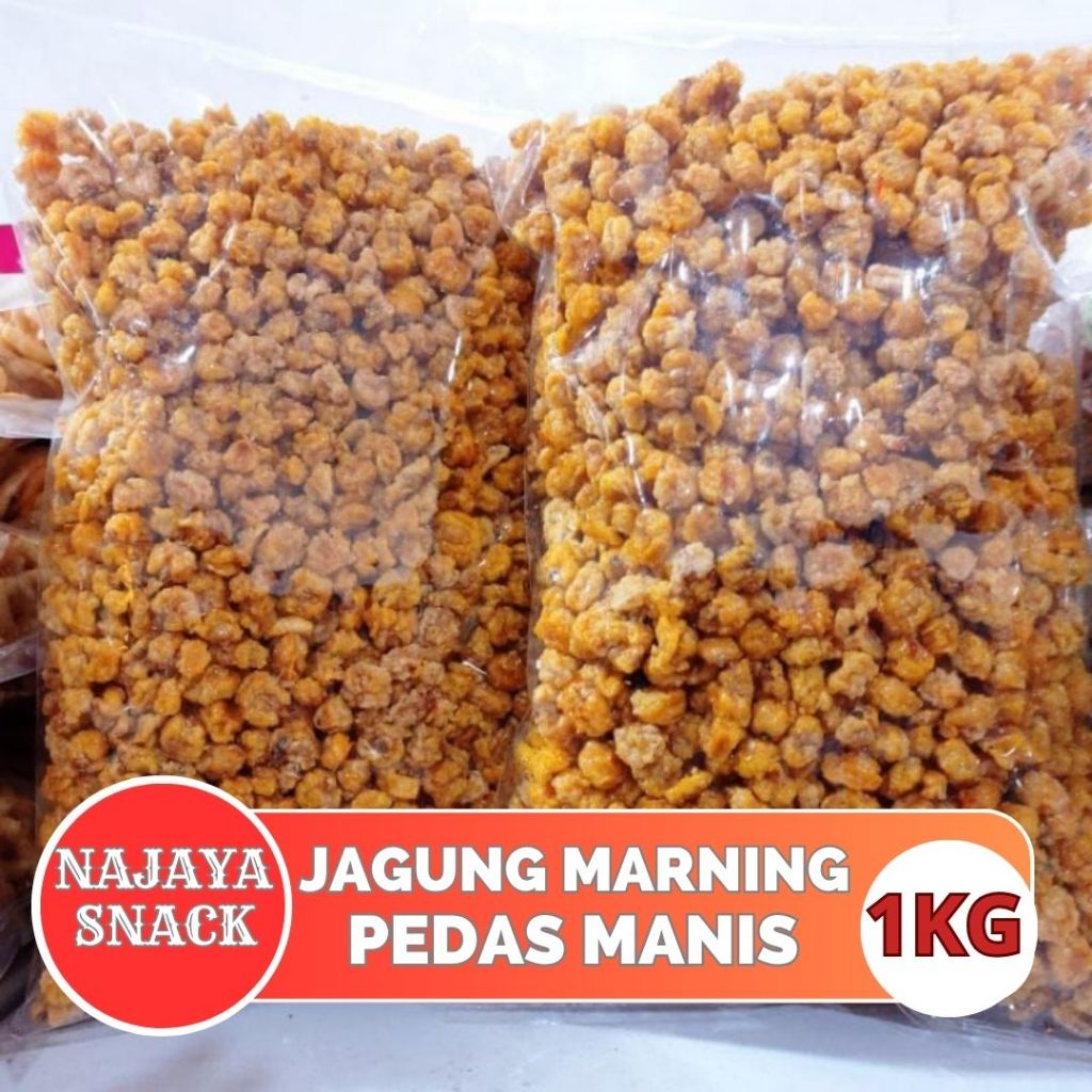 Jual CEMILAN JAGUNG MARNING PEDAS MANIS 1kg/SNACK KILOAN | Shopee Indonesia