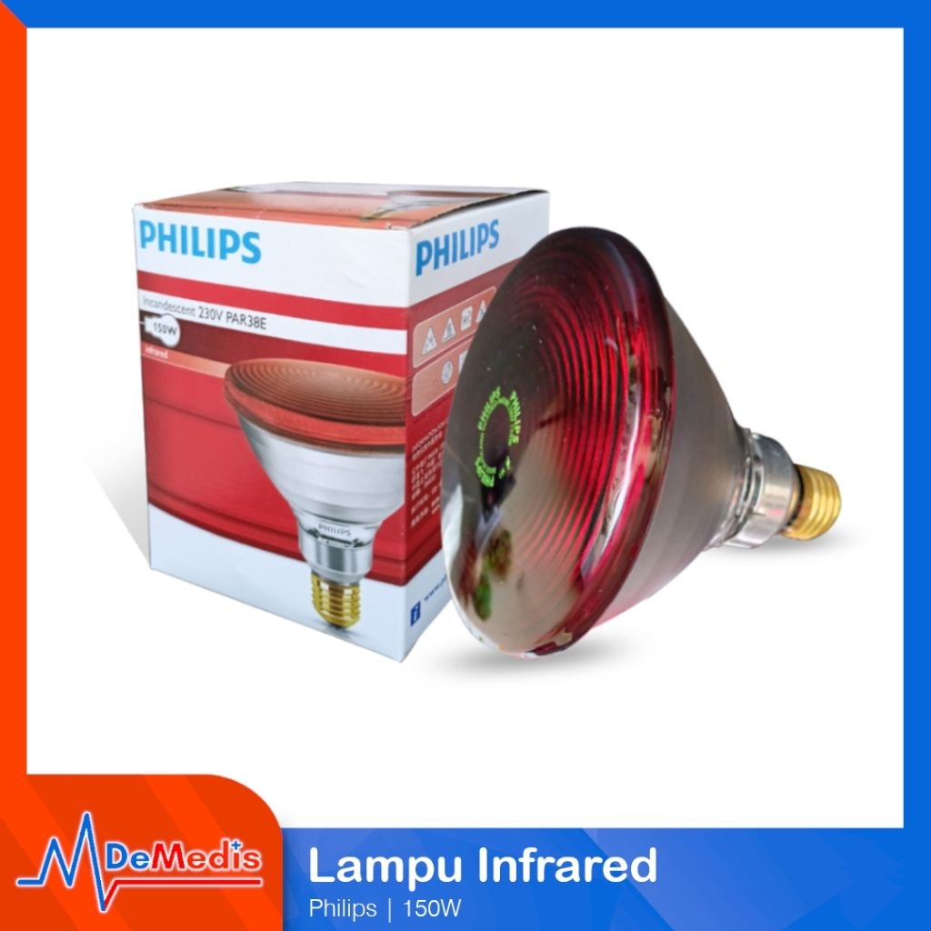 Jual Lampu Terapi Infrared 150W PHILIPS Bola Lampu Bohlam Infra Merah ...