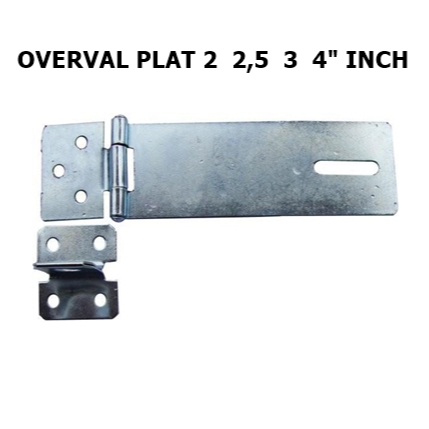 Jual OVERVAL PLAT PUTIH 2 2,5 3 4" INCH CANTOLAN TEMBOK PANJANG KUNCI ...