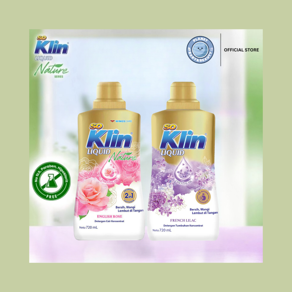 Jual SoKlin Liquid Nature Detergen Cair Tumbuhan Konsentrat 720ml ...