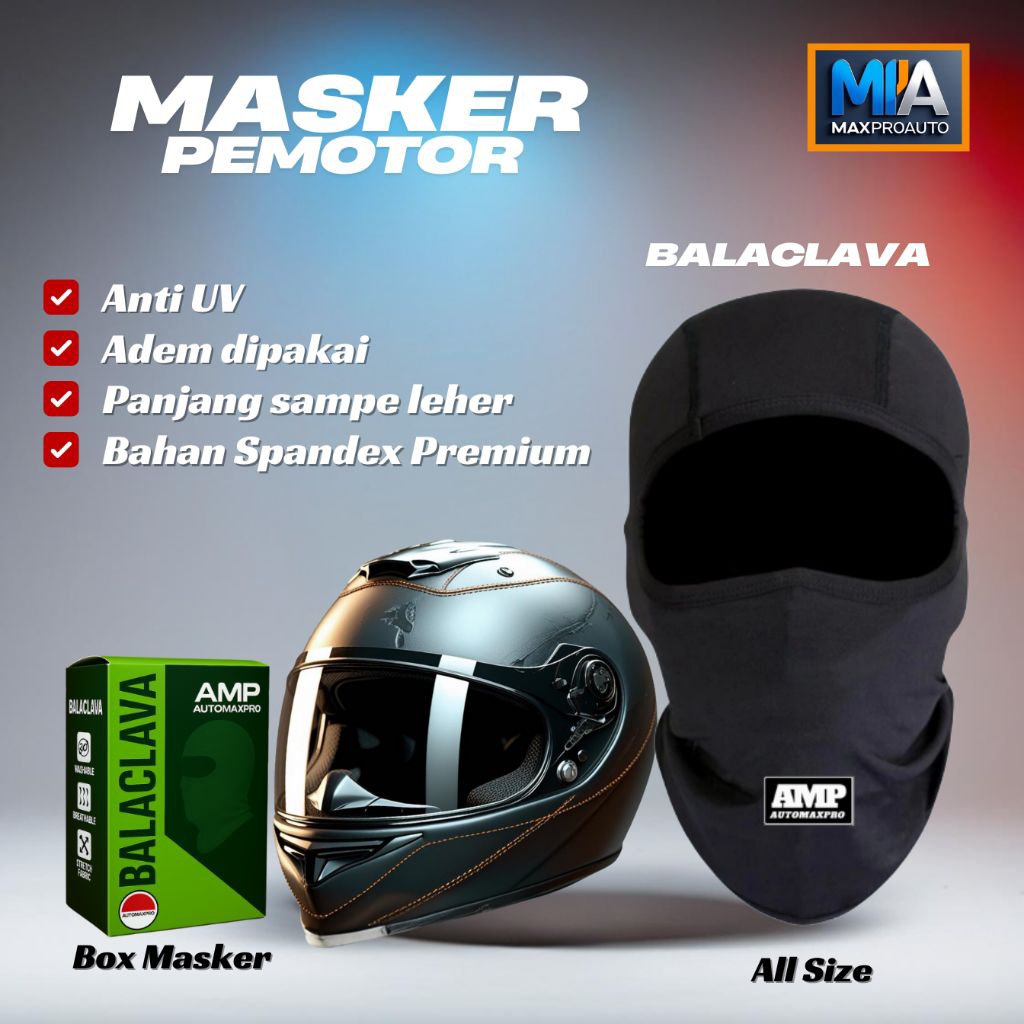 Jual Automaxpro AMP Masker Motor Balaclava Buff Ninja Face Mask ...