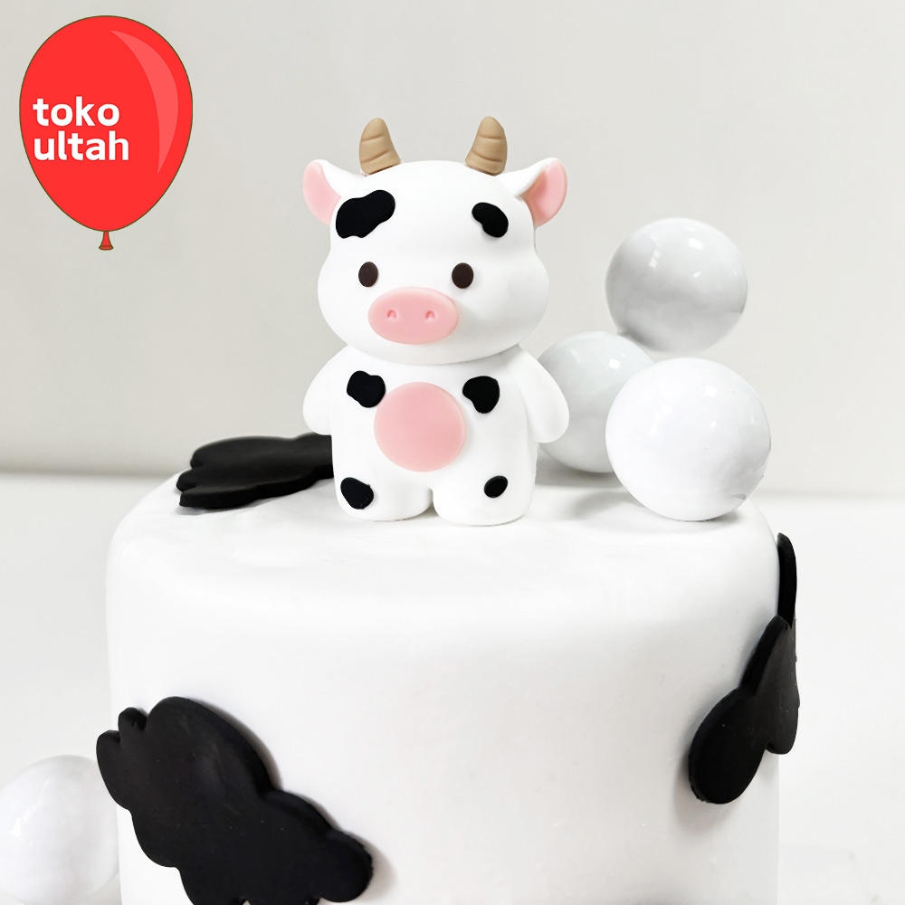Jual Topper Kue Sapi Lucu Karet / Clay | Figur Hiasan Cake Ulang Tahun ...
