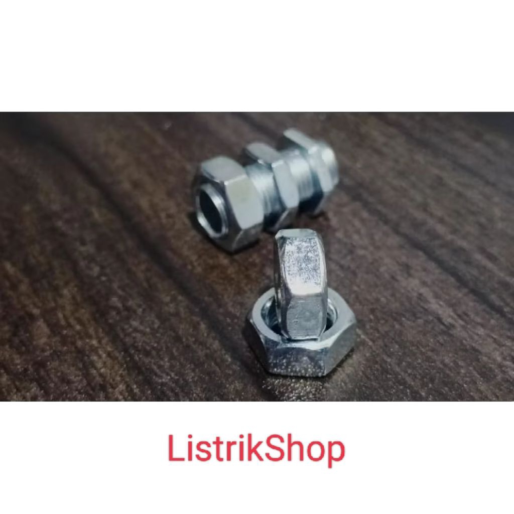 Jual Mur Hex M10 Ring No. 14 Tebal 6mm Drat Halus untuk aksesoris Lampu ...
