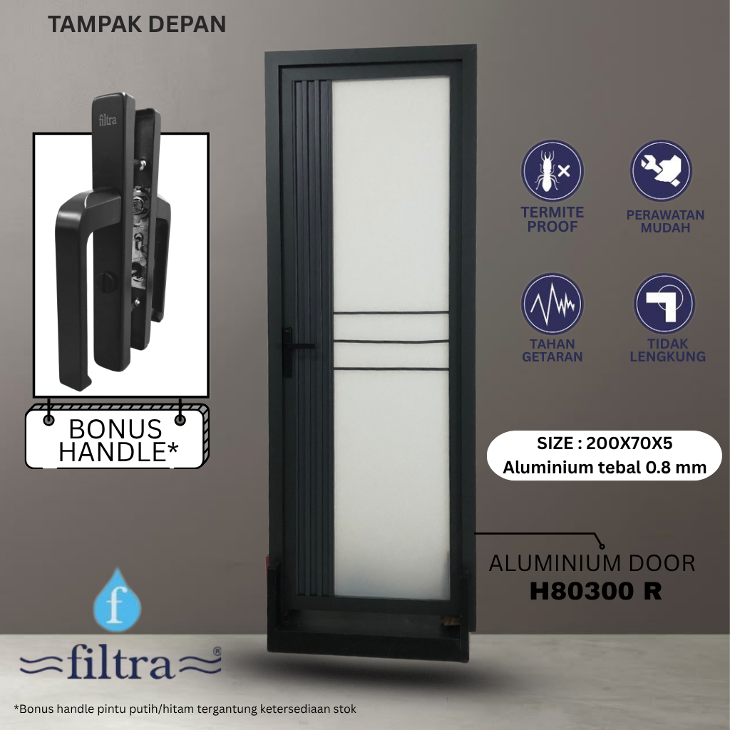Jual Pintu Aluminium Filtra H80300 Gray (Matt) | Shopee Indonesia