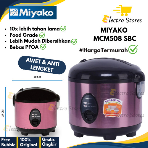Jual Miyako MCM508 SBC Rice Cooker MCM 508SBC Penanak Nasi 1.8 Liter ...