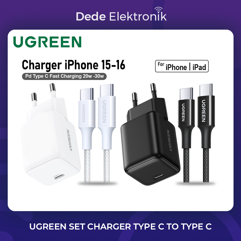 Jual Ugreen Bundling Set Charger iPhone 15 16 Plus 16 Pro Max PD Type C ...