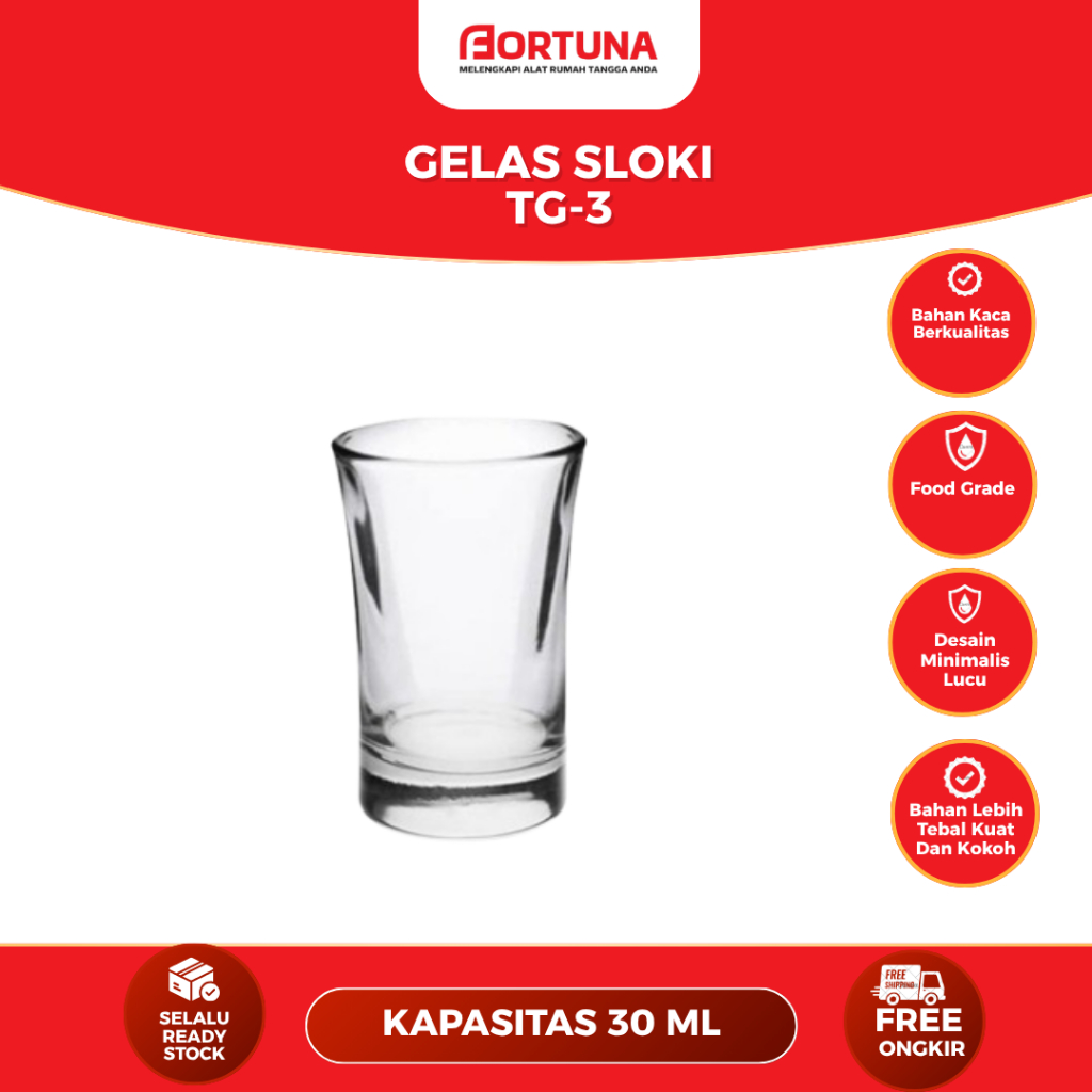 Jual Gelas Sloki TG-3 / Gelas Kaca / Gelas Mini | Shopee Indonesia