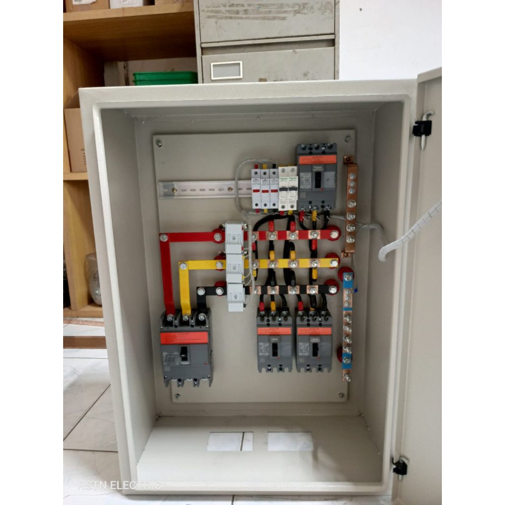 Jual Panel pembagi arus listrik 3phase mccb utama 160a schneider ...