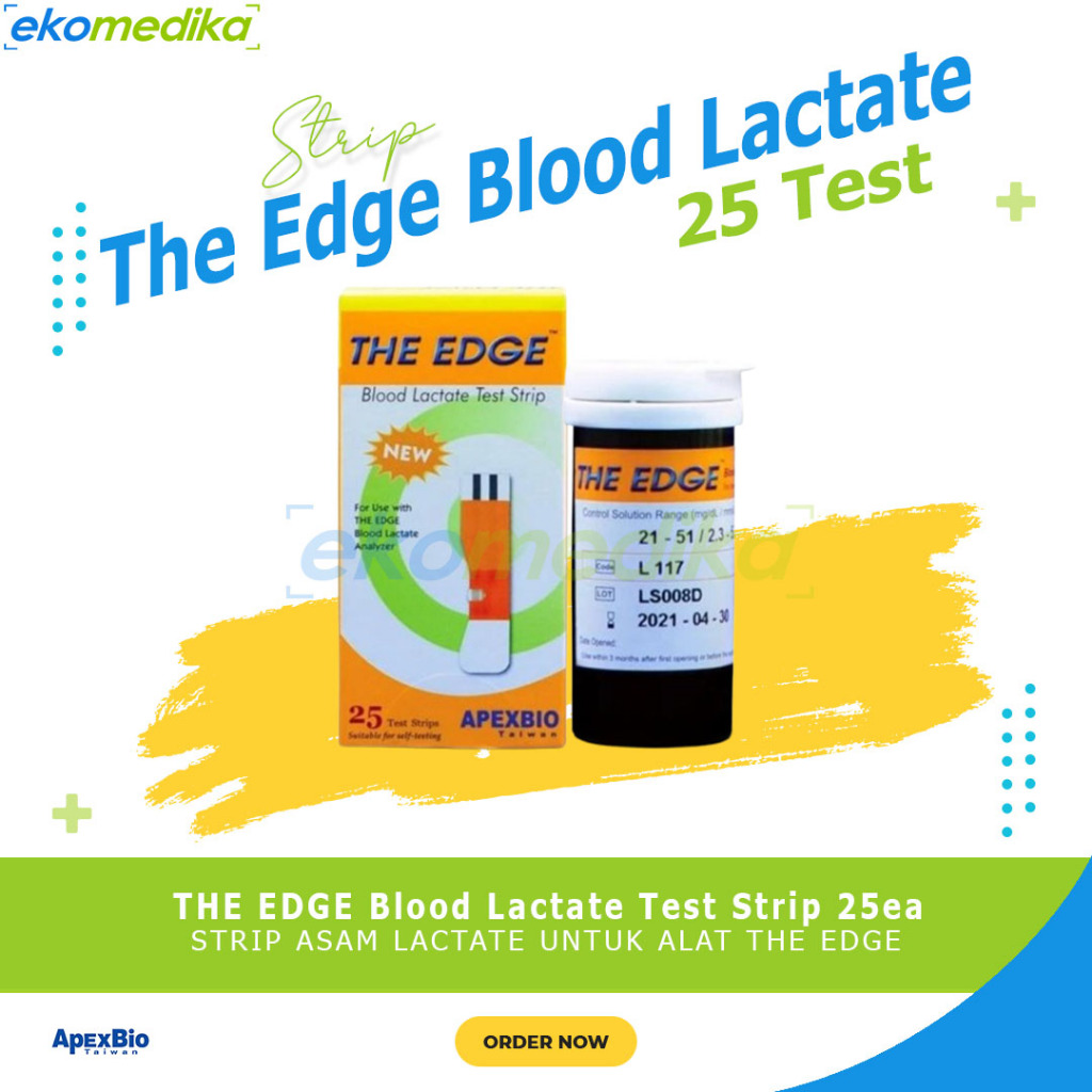 Jual Strip Tes Laktat THE EDGE Blood Lactate Box 25 Strip | Shopee ...