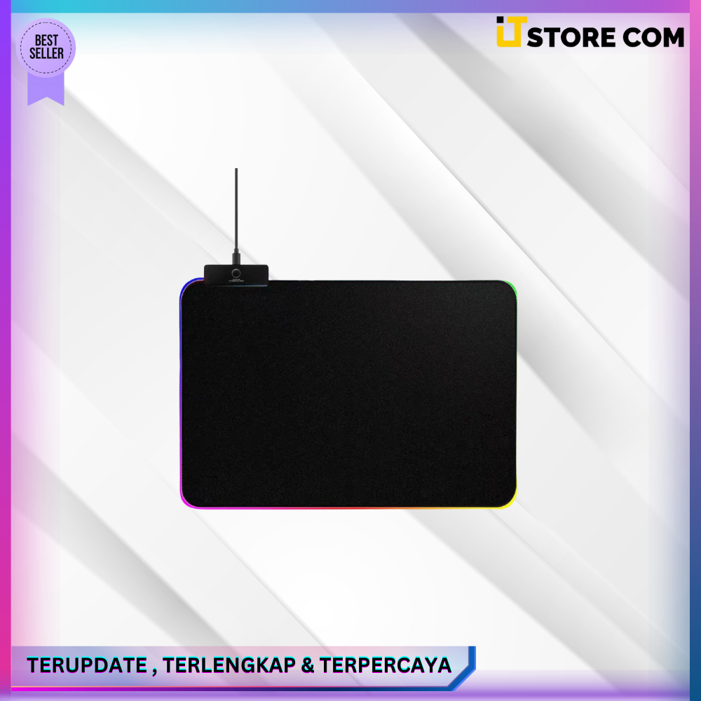 Jual Mousepad Gaming Mouse Pad RGB Lampu LED USB - Polos 250x350x3mm ...