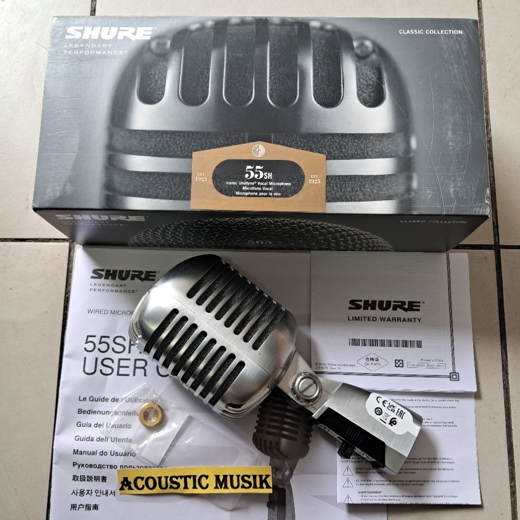 Jual MIC VOCAL SHURE 55SH SERIES II MIC VOCAL ICONIC UNIDYNE CLASSIC ...