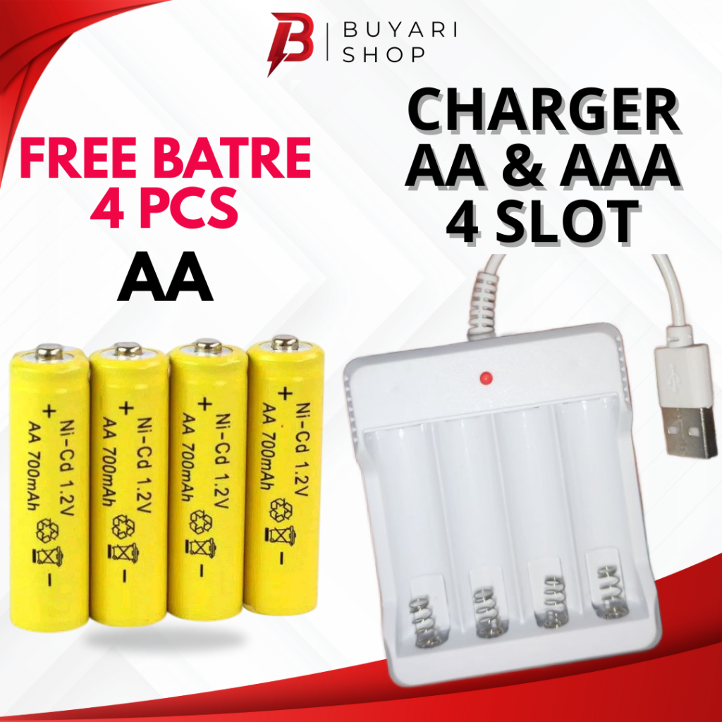 Jual BONUS CASAN!! Baterai AA A2 Cas Rechargeable Charger Charge Chas ...