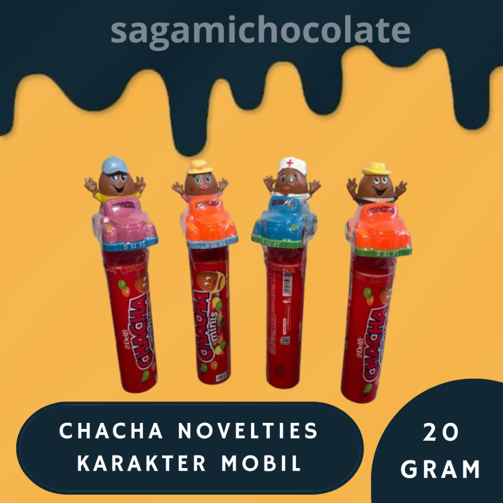 Jual CHA CHA NOVELTIES 20 GRAM / PERMEN CHACHA MILK CHOCOLATE TUBE ...