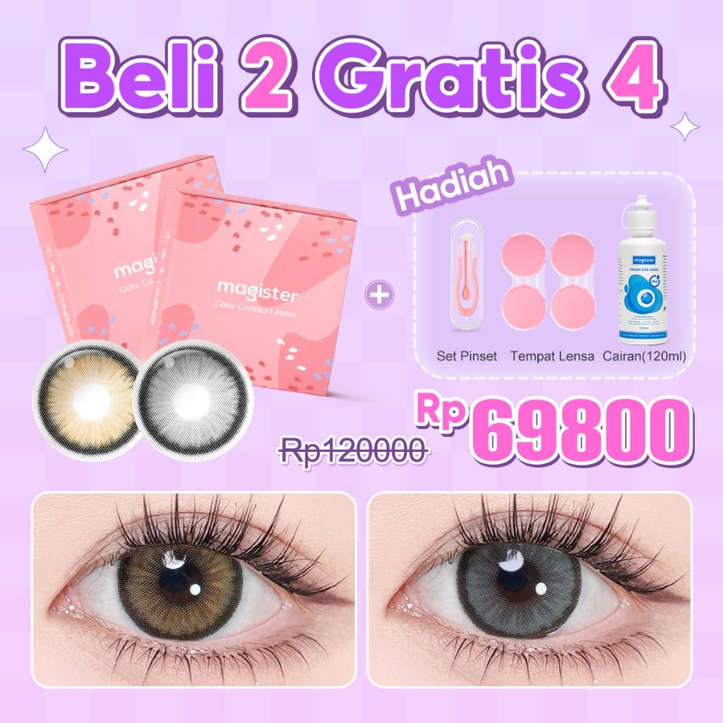 Jual 【Buy 2 Get 4 Gifts】Magister Softlens Set 2 Pairs Softlens + 2 Lens ...