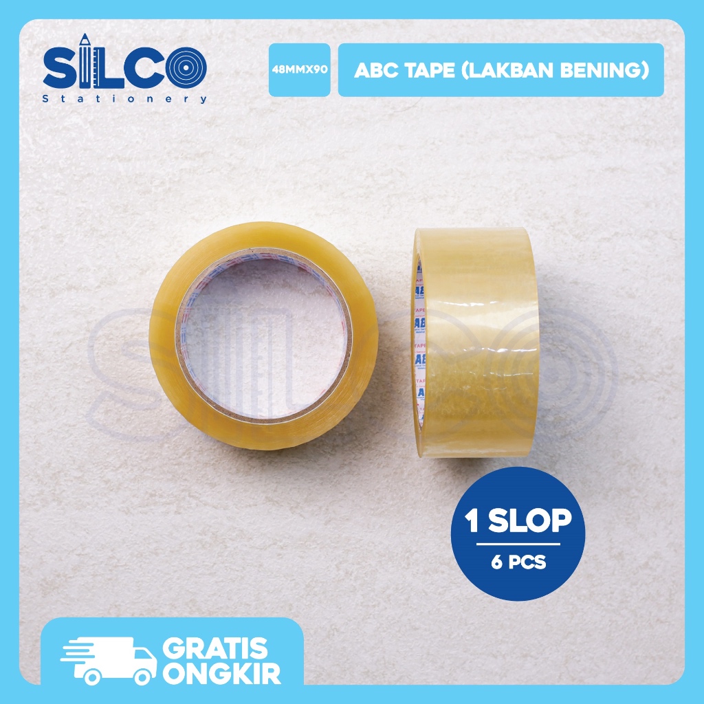 Jual Isolasi Solatape ABC Besar 48mm x 90 yard / Lakban Bening / Lakban ...
