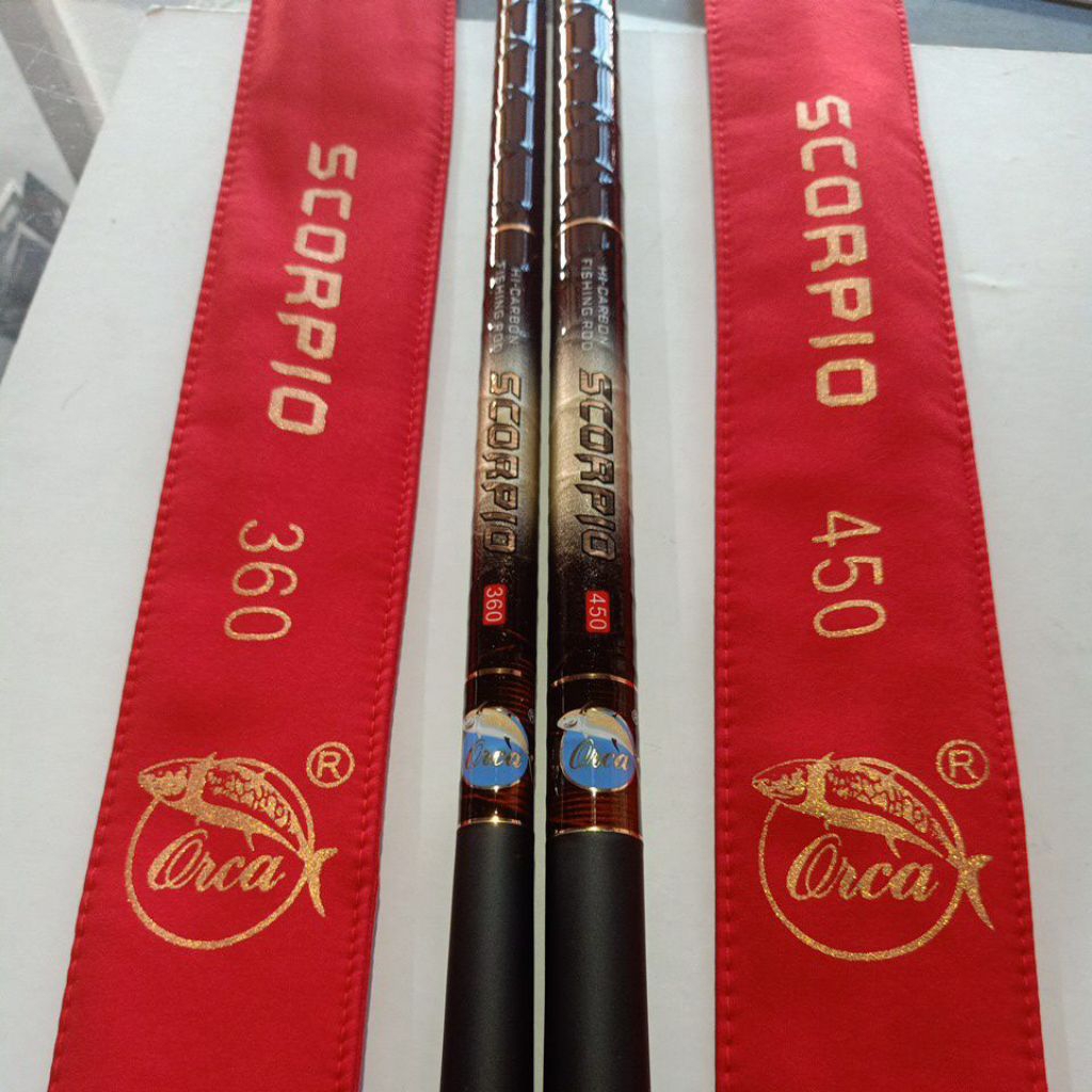 Jual TEGEK JORAN ORCA SCORPIO 360& 450 HI CARBON FISHING ROD | Shopee ...