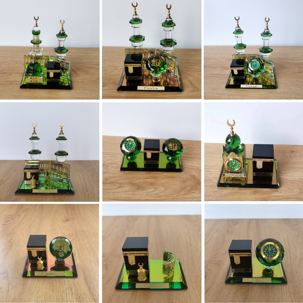 Jual Miniatur Kristal Kabah Menara Jam Tower Mekah Masjid / Ka'bah ...