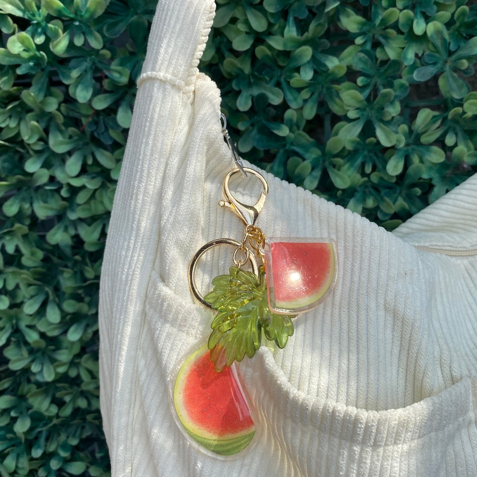 Jual Keychain Beads Resin Fruit Buah Pastel Colorful Gantungan Kunci ...