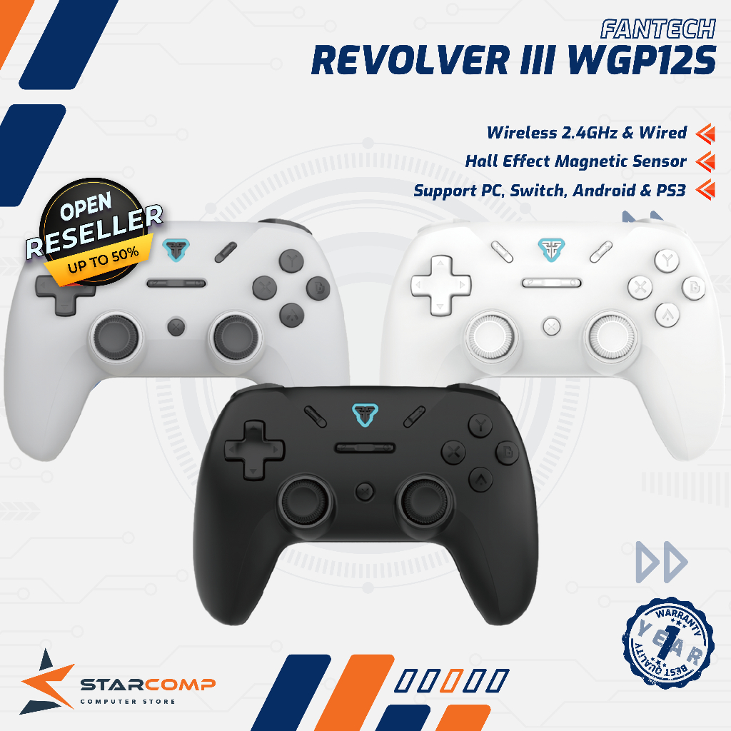 Jual Fantech Revolver III WGP12S Gamepad Wireless Dual Connection Hall ...