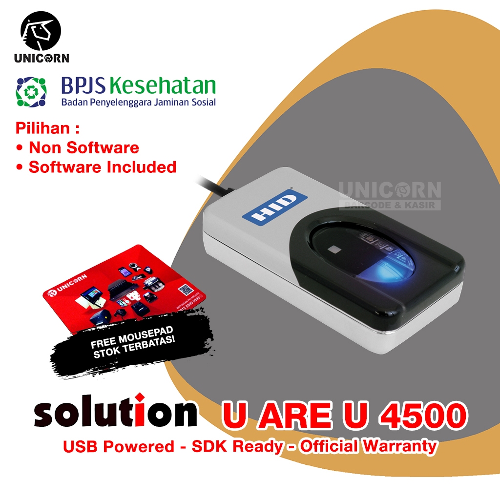 Jual Mesin Fingerprint Sidik Jari - Solution U Are U 4500 HID | Shopee ...