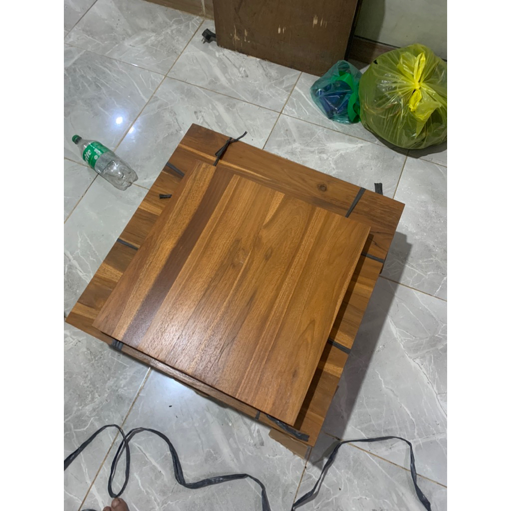 Jual top tabel kayu jati ukuran 90x90x4,5 cm | Shopee Indonesia