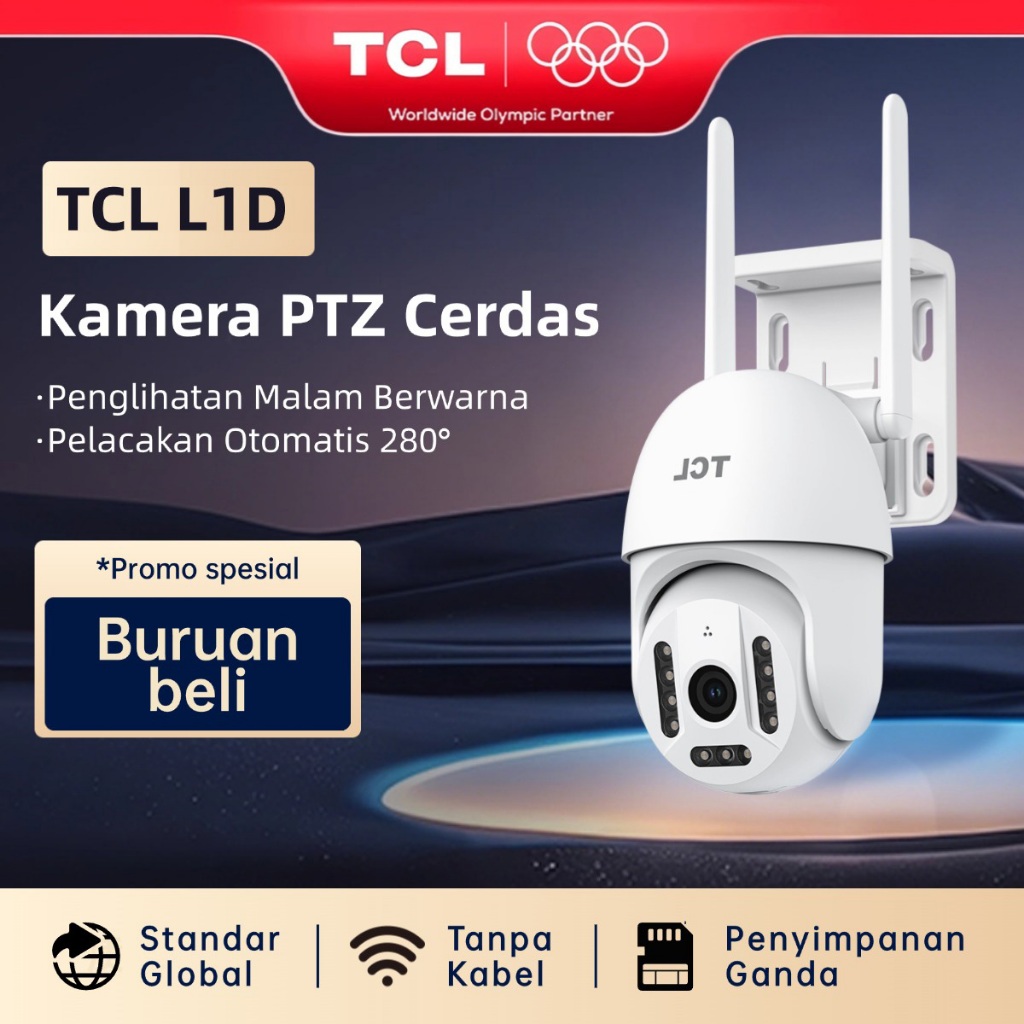 Jual TCL Kamera CCTV Outdoor 2K 3MP | Kamera Luar Rumah 360° Putar ...