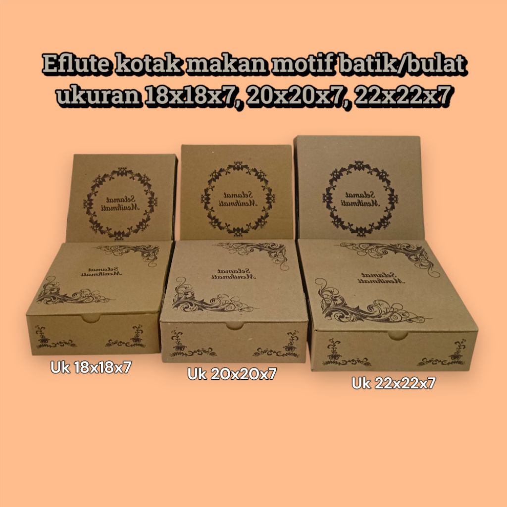 Jual Box eflute kotak makan motif batik/bulat selamatmenikmati uk 18x7 ...