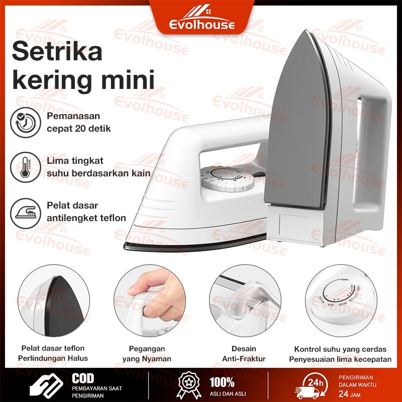 Jual 【Ready Stock】Setrikaan Listrik Mini Iron Foldable-500W Setrika ...