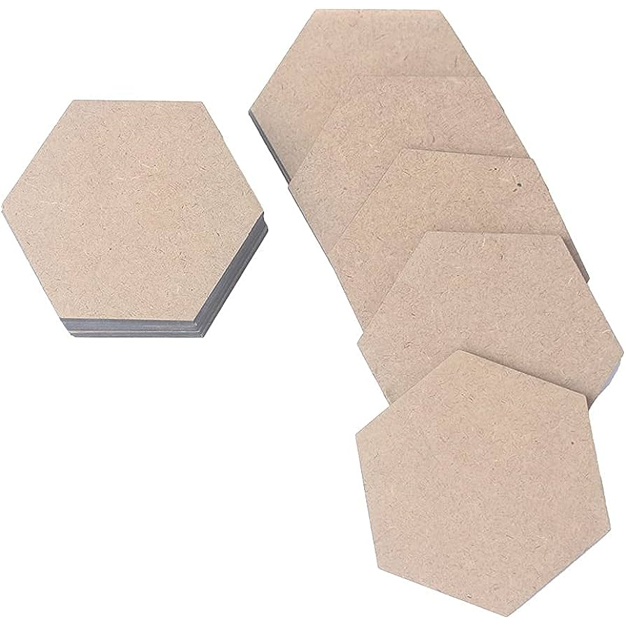 Jual Papan MDF Hexagonal 4mm ukuran 17x20cm ISI 50PCS | Shopee Indonesia