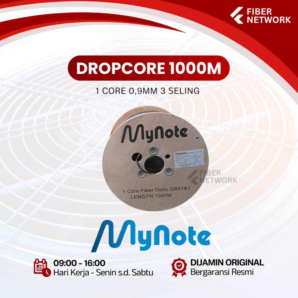 Jual MyNote Kabel Dropcore 1 Core 3 Seling 1000 meter / 1KM 0,9mm Drop ...