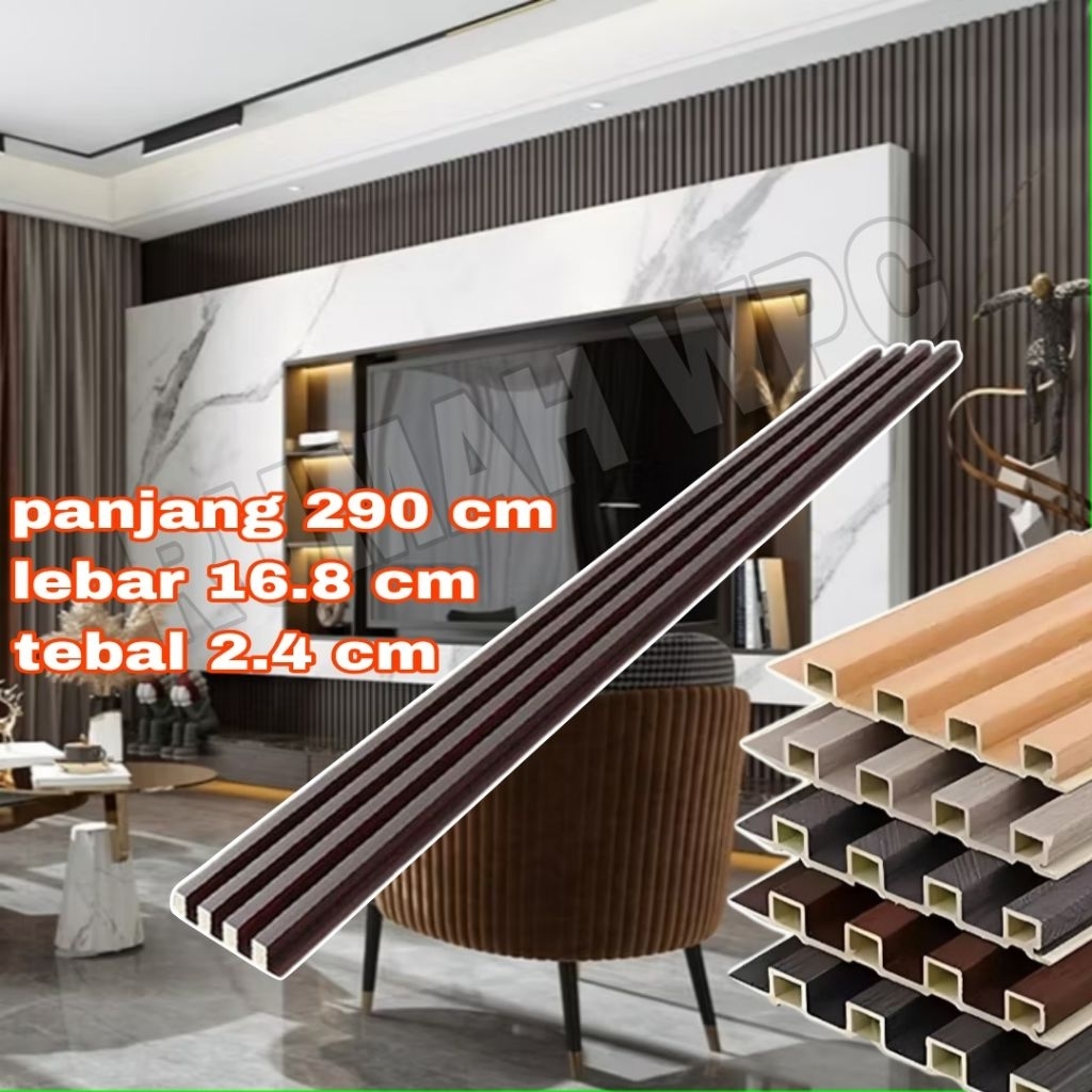 Jual PROMO Wood WPC Wall Panel 2.9Meter*16.8Cm tebal 2.4 cm Dekorasi ...