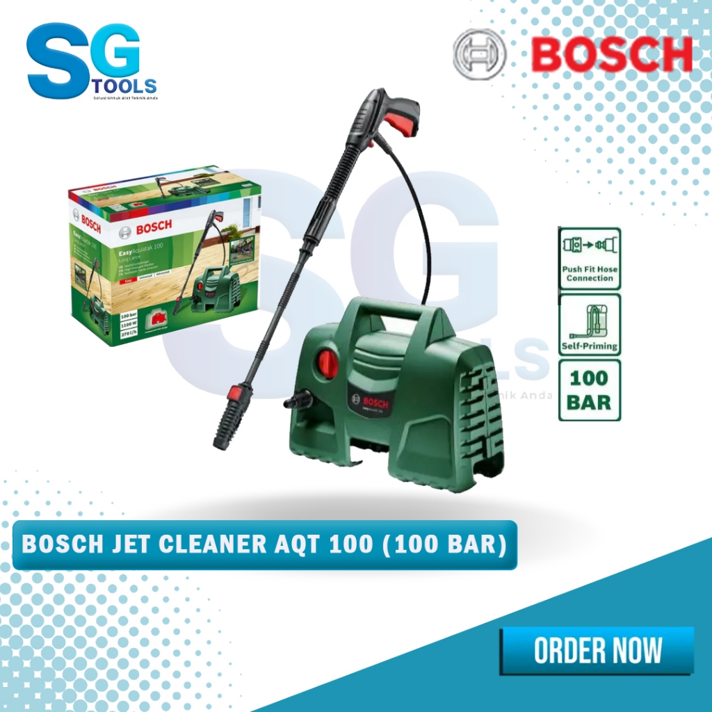 Jual Bosch Jet Cleaner High Pressure AQT 100 ( 100 Bar) - Jet Cleaner ...