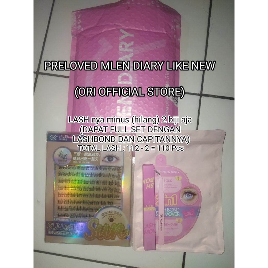 Jual (BOLEH NEGO TIPIS) PRELOVED MLEN DIARY LIKE NEW + LASHBOND DAN ...
