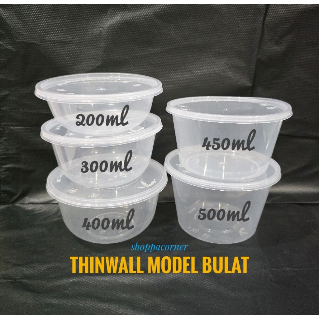 Jual (1 PACK ISI 25PCS) THINWALL BOWL MANGKUK SALAD PUDING SOP BUAH ...