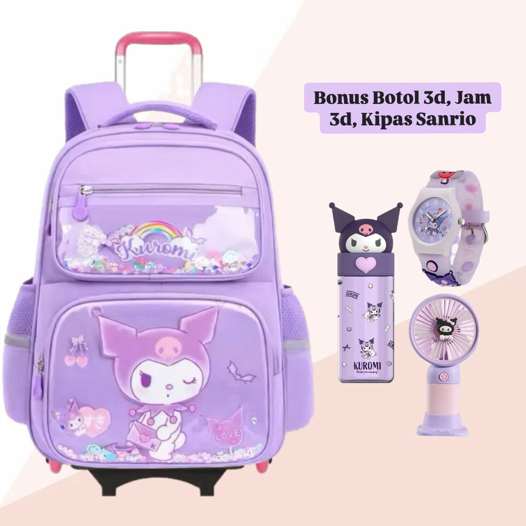 Jual Tas Ransel Troli Model Koper Mika Sanrio Kuromi Melody Cinnamoroll ...