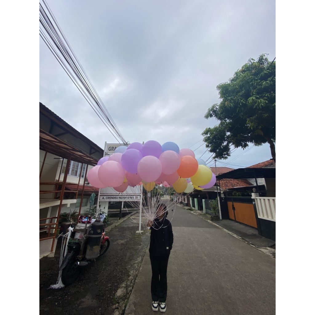 Jual balon gas helium pastel/cocok untuk acara spesialmu | Shopee Indonesia