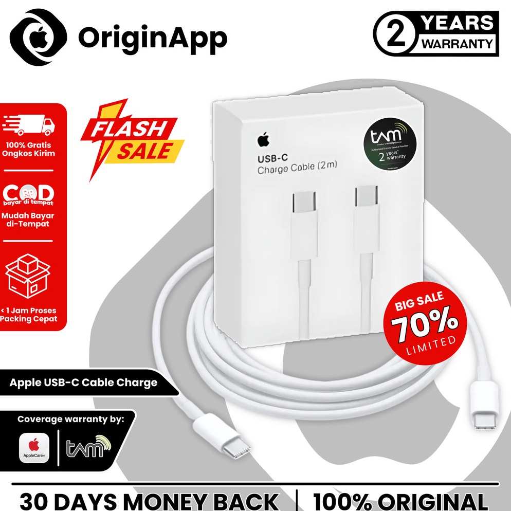 Jual KODE M82C USBC Charge Cable 1M iPhone Garansi Resmi TAM 2 Tahun ...